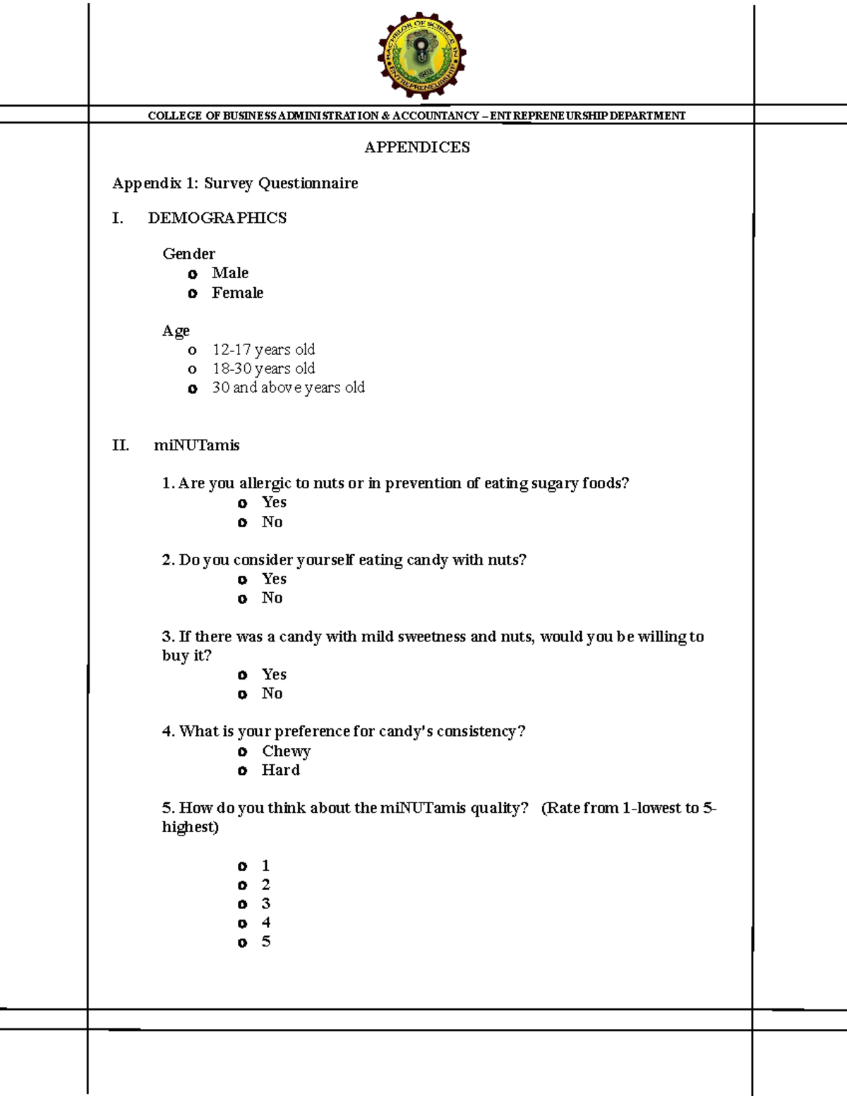 Business-Model-LEAN- Canvas-Template - APPENDICES Appendix 1: Survey ...