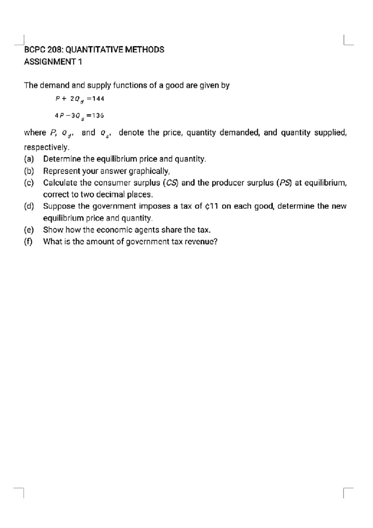 Solutions to QM Assignment - Quantitative method - Studocu