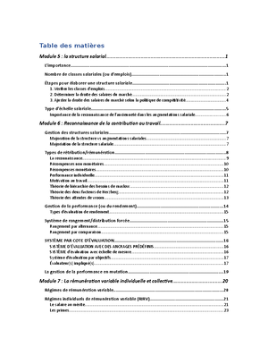 Exercice structure salariale 2 - Établissement de la structure ...
