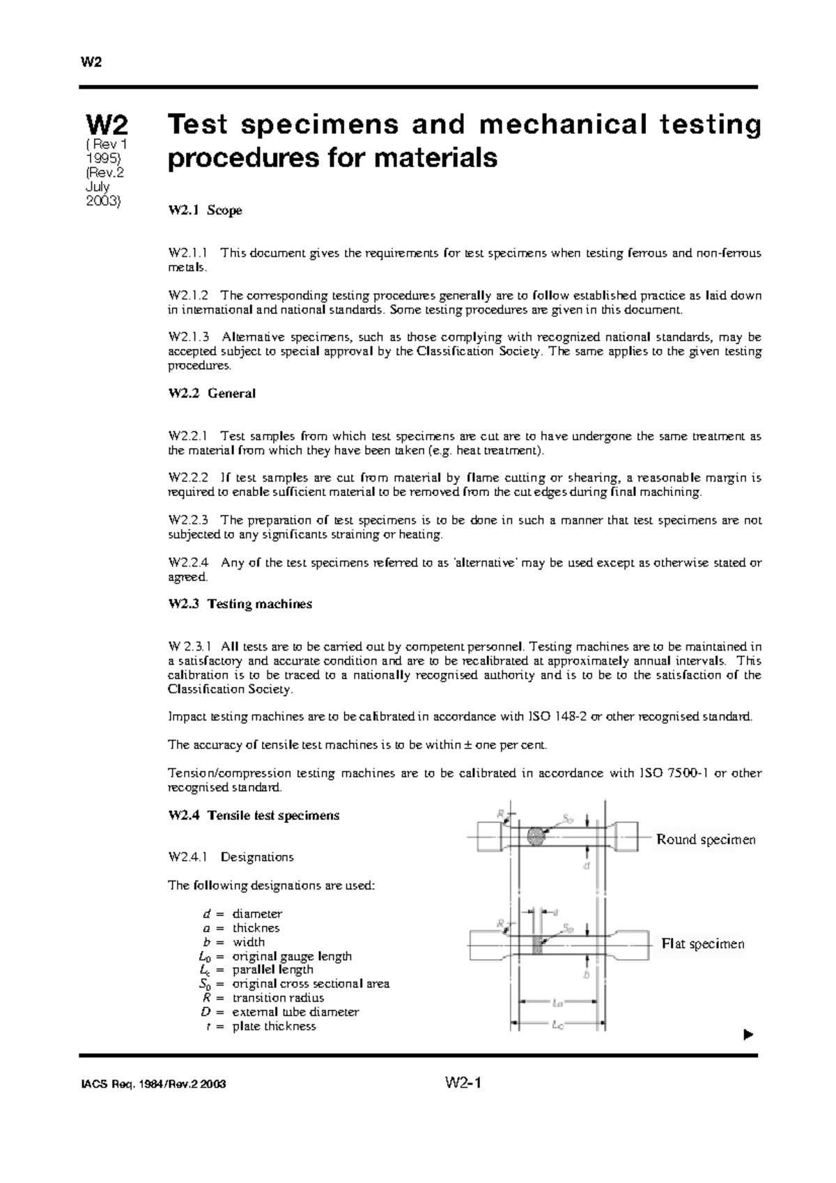 Ur-w2rev2 - JDQWTTDT - Test specimens and mechanical testing procedures ...