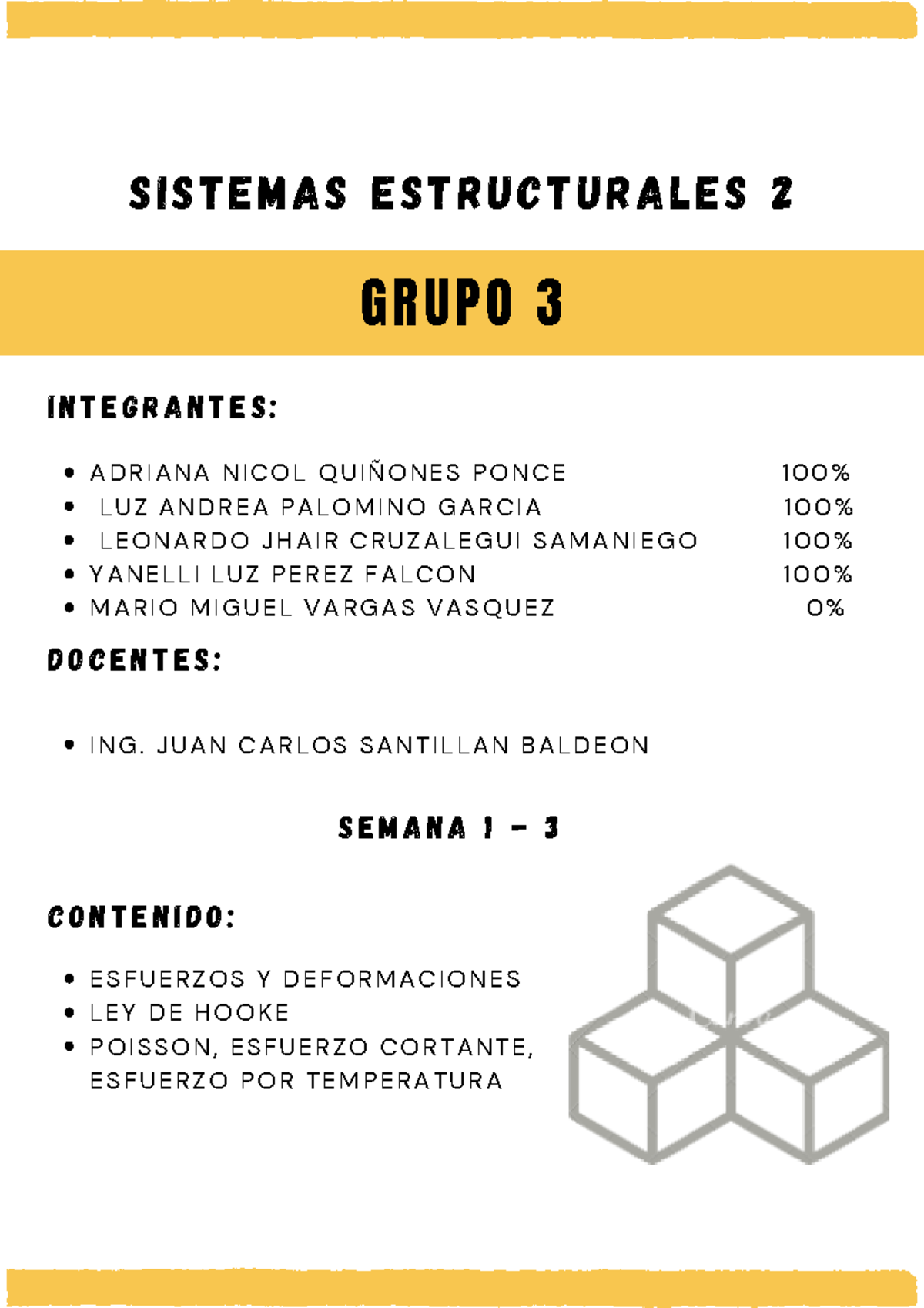 Ejercicio Semana 1 AL 3 - Sistemas 2 - Practica - S I S T E M A S E S T R U C T U R A L E S 2 G ...