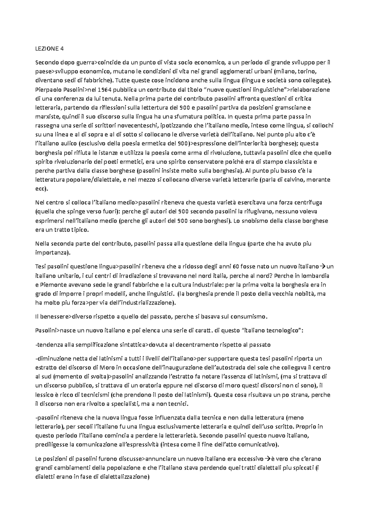 Lezione 4 - LEZIONE 4 Secondo dopo guerra>coincide da un punto di vista socio economico, a un ...