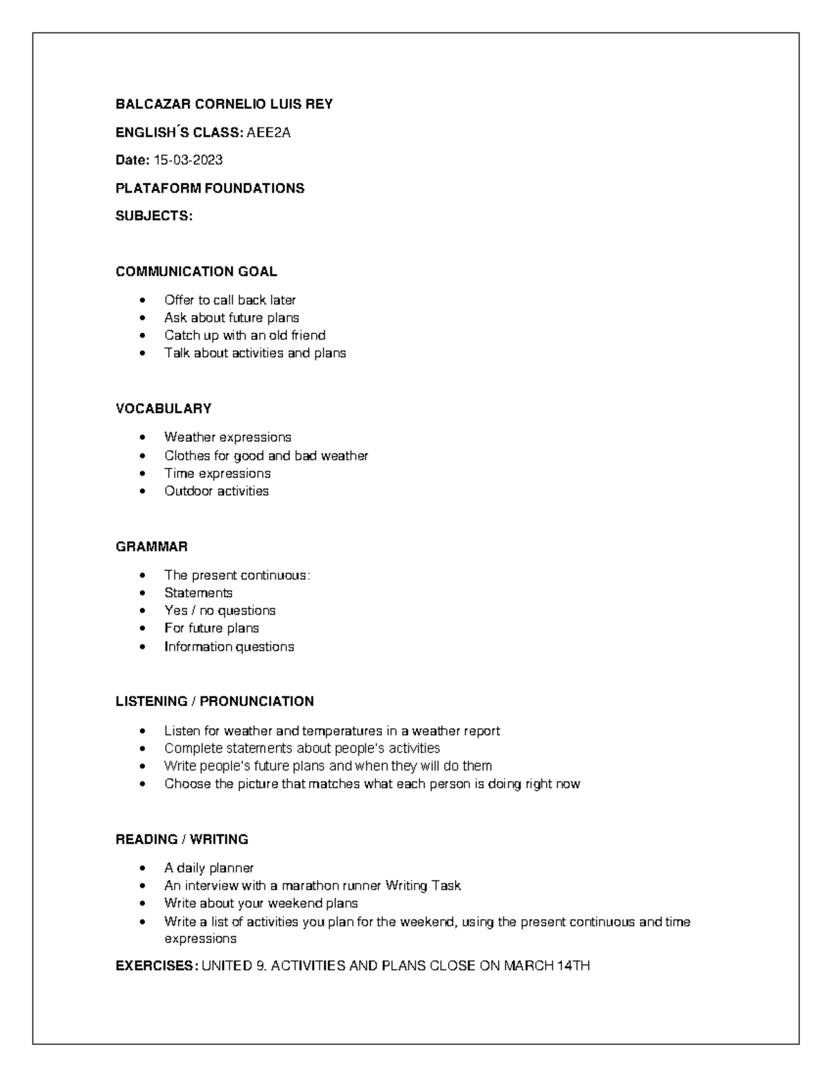 Balcazar Cornelio LUIS R - BALCAZAR CORNELIO LUIS REY ENGLISH ́S CLASS ...