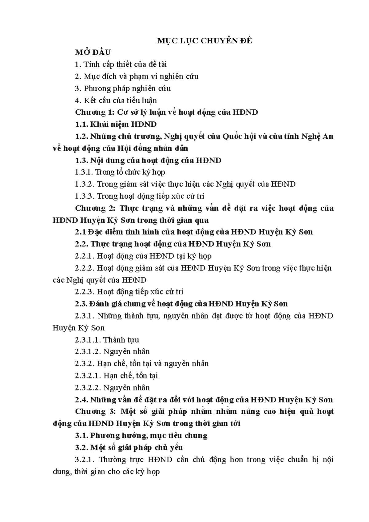 8. Mot so giai phap nang cao chat luong hoat dong HDND - MỤC LỤC CHUYÊN ĐỀ MỞ ĐẦU Tính cấp thiết ...