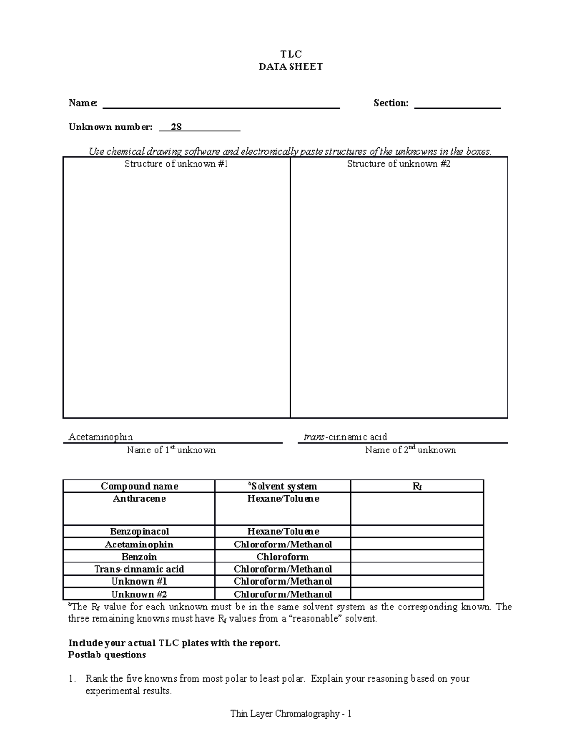 310 03 211tlc datasheet postlab - TLC DATA SHEET Name: Section: Unknown ...