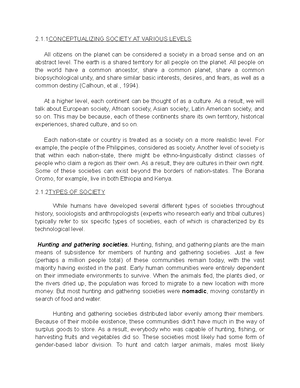 Patterns OF Socialization - PATTERNS OF SOCIALIZATION There are two ...