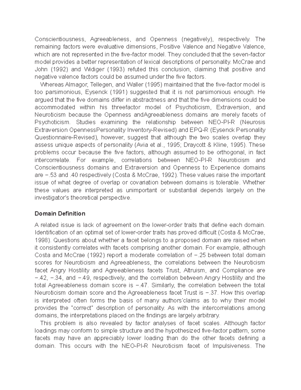 Psych - Genetic - This problem is also revealed by factor analyses of ...