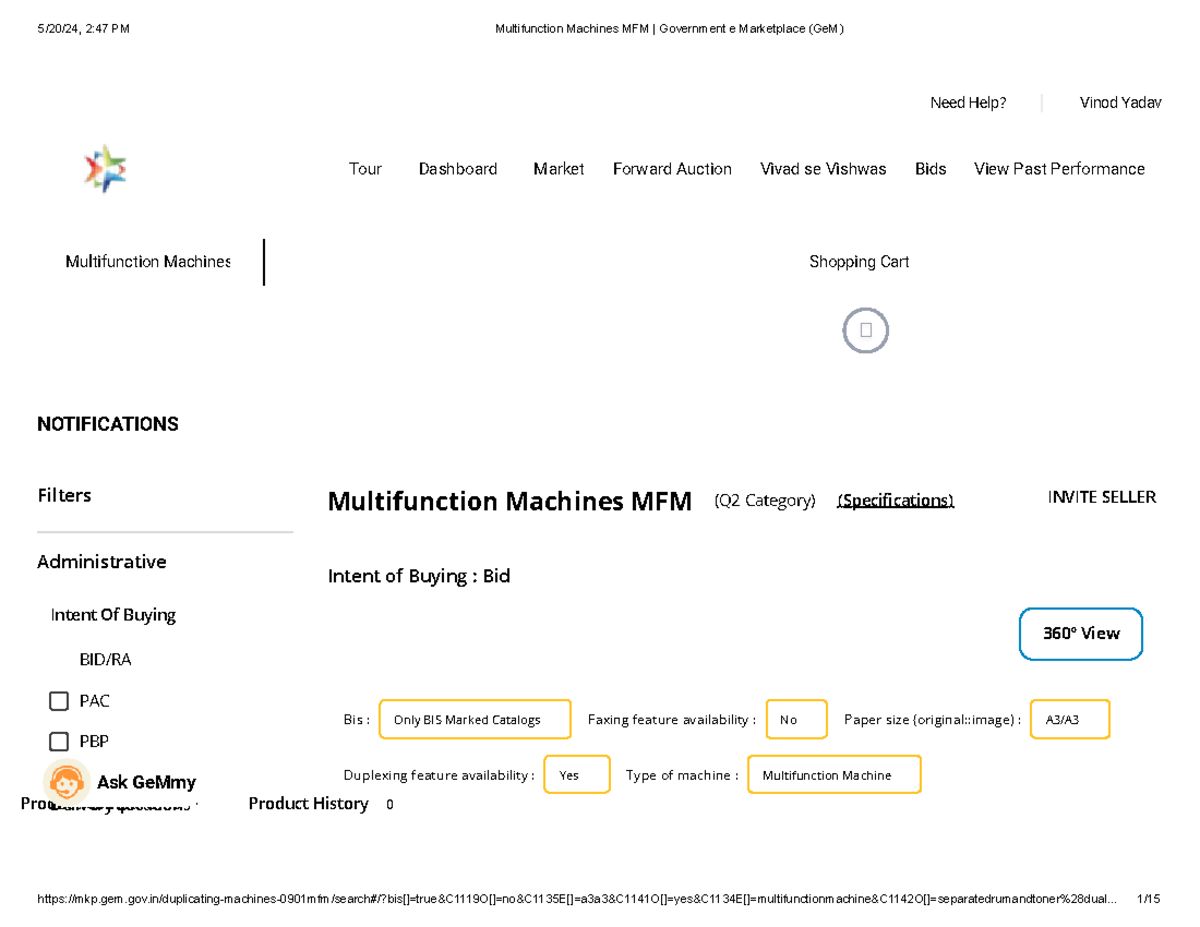 Multifunction Machines MFM Government e Marketplace (Ge M) - Need Help ...