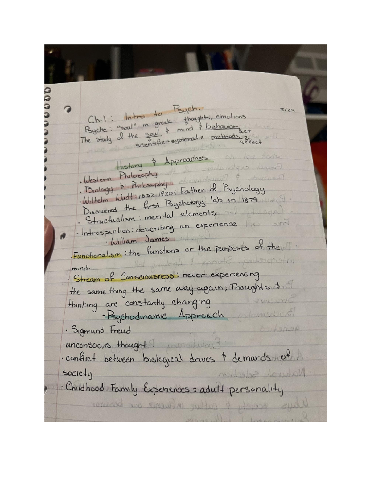 Psychology lecture 1 - PSY 2012 - Studocu