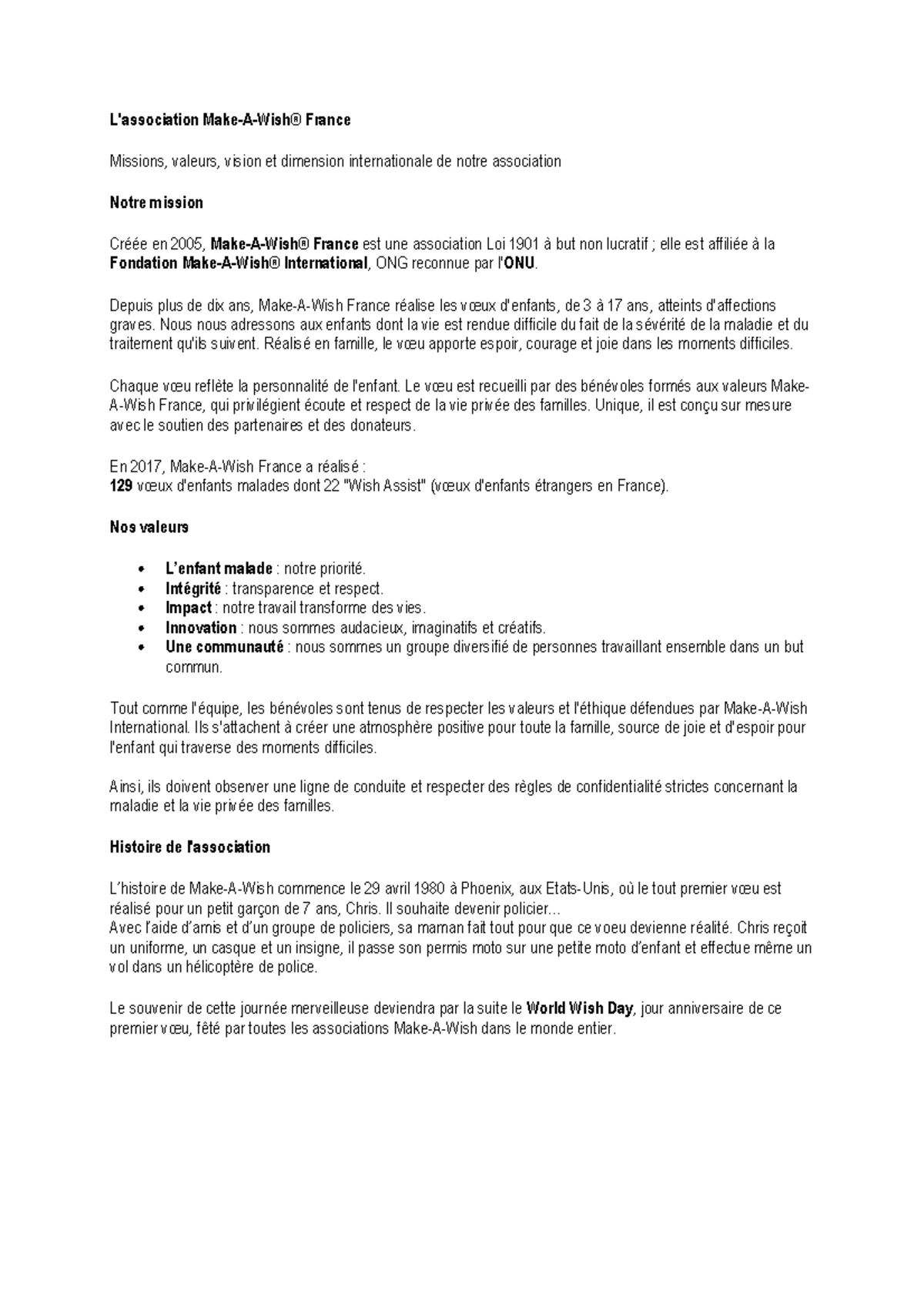 Annexe 26 Make a wish association - L'association Make-A-Wish® France ...