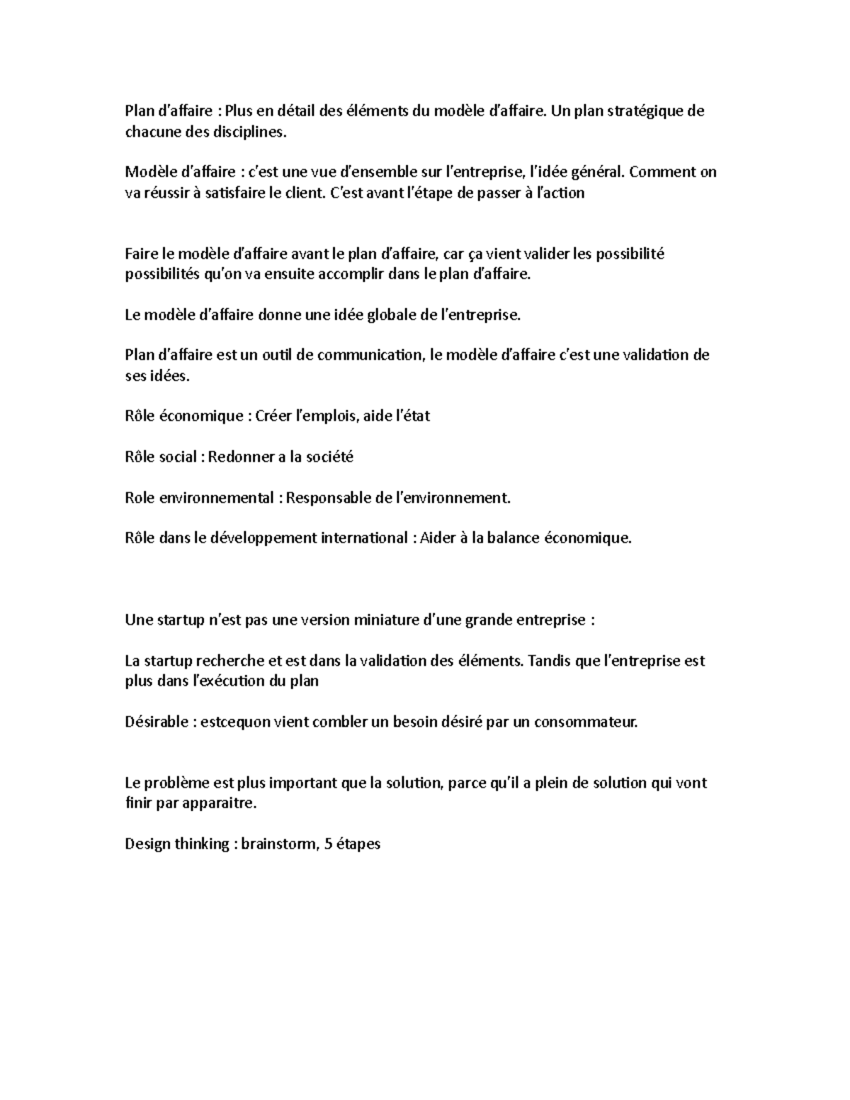 Cours 2 - jhhb - Plan d’affaire : Plus en détail des éléments du modèle ...