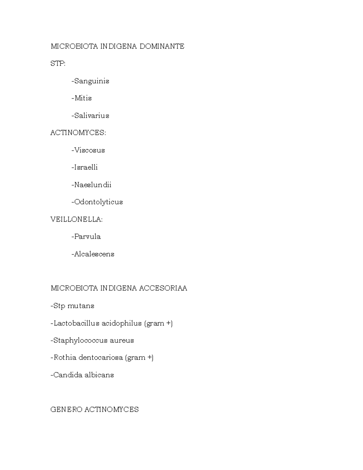 Bacilos GRAM + Y - I - MICROBIOTA INDIGENA DOMINANTE STP: -Sanguinis ...