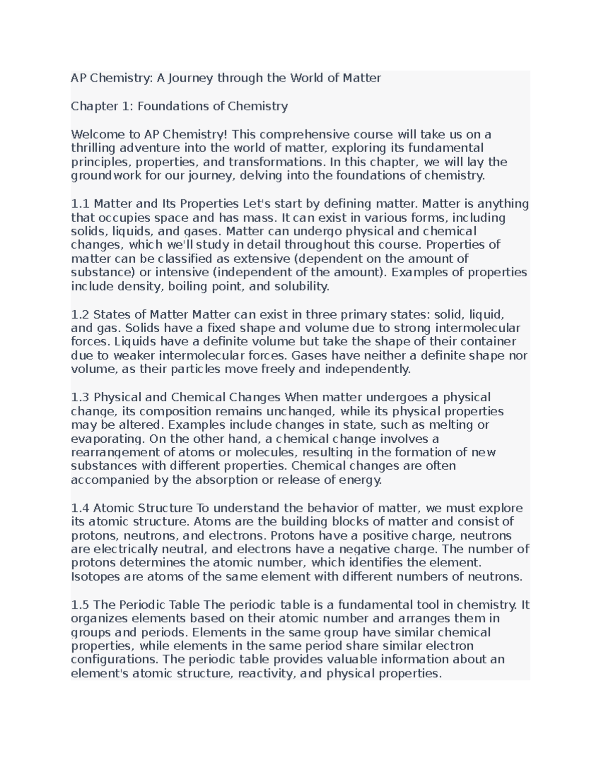 Ap chem - ap chem notes for help - AP Chemistry: A Journey through the ...