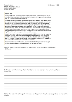 VCE Legal Studies Unit 3 AOS 1 Practice SAC - VCE Legal Studies Unit 3 ...
