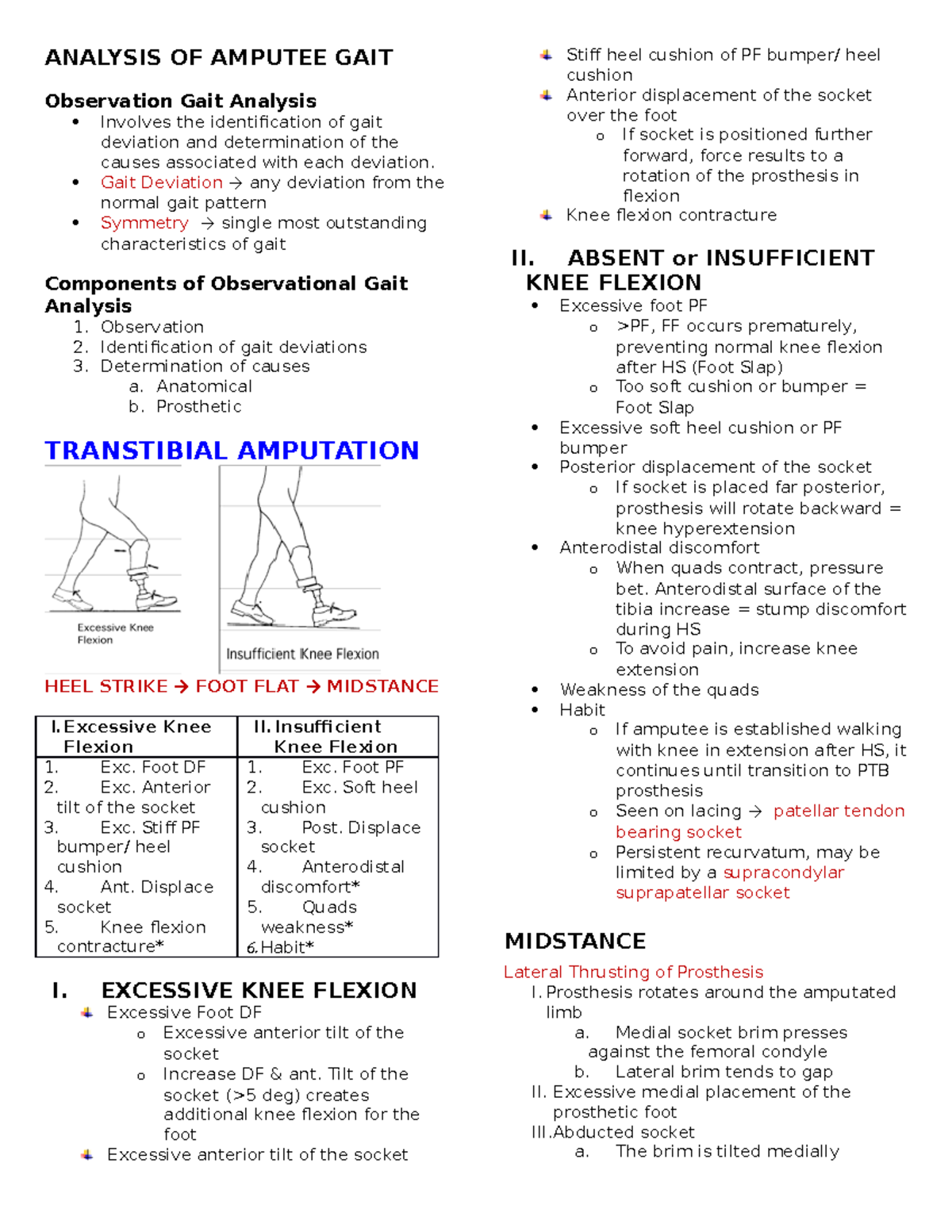 Analysis OF Amputee GAIT - ANALYSIS OF AMPUTEE GAIT Observation Gait ...