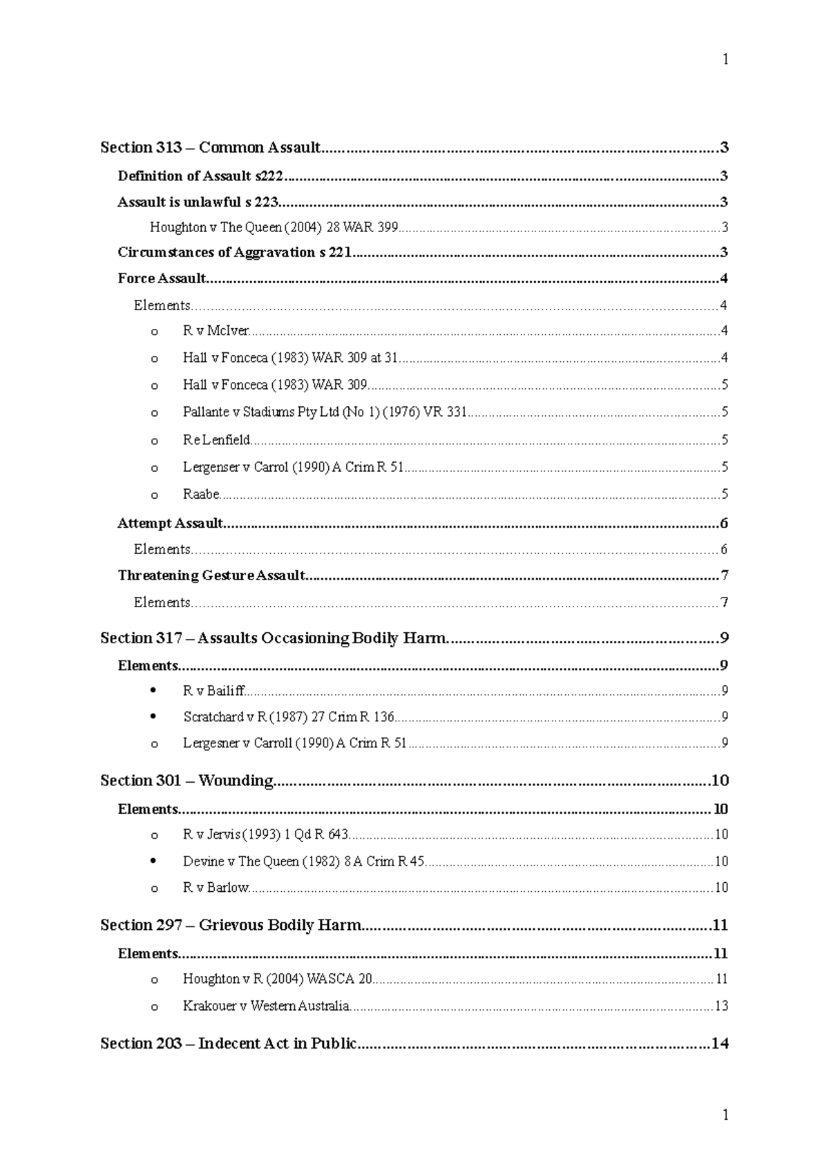 Criminal Law elements notes - 1 Section 313 Common - Studocu
