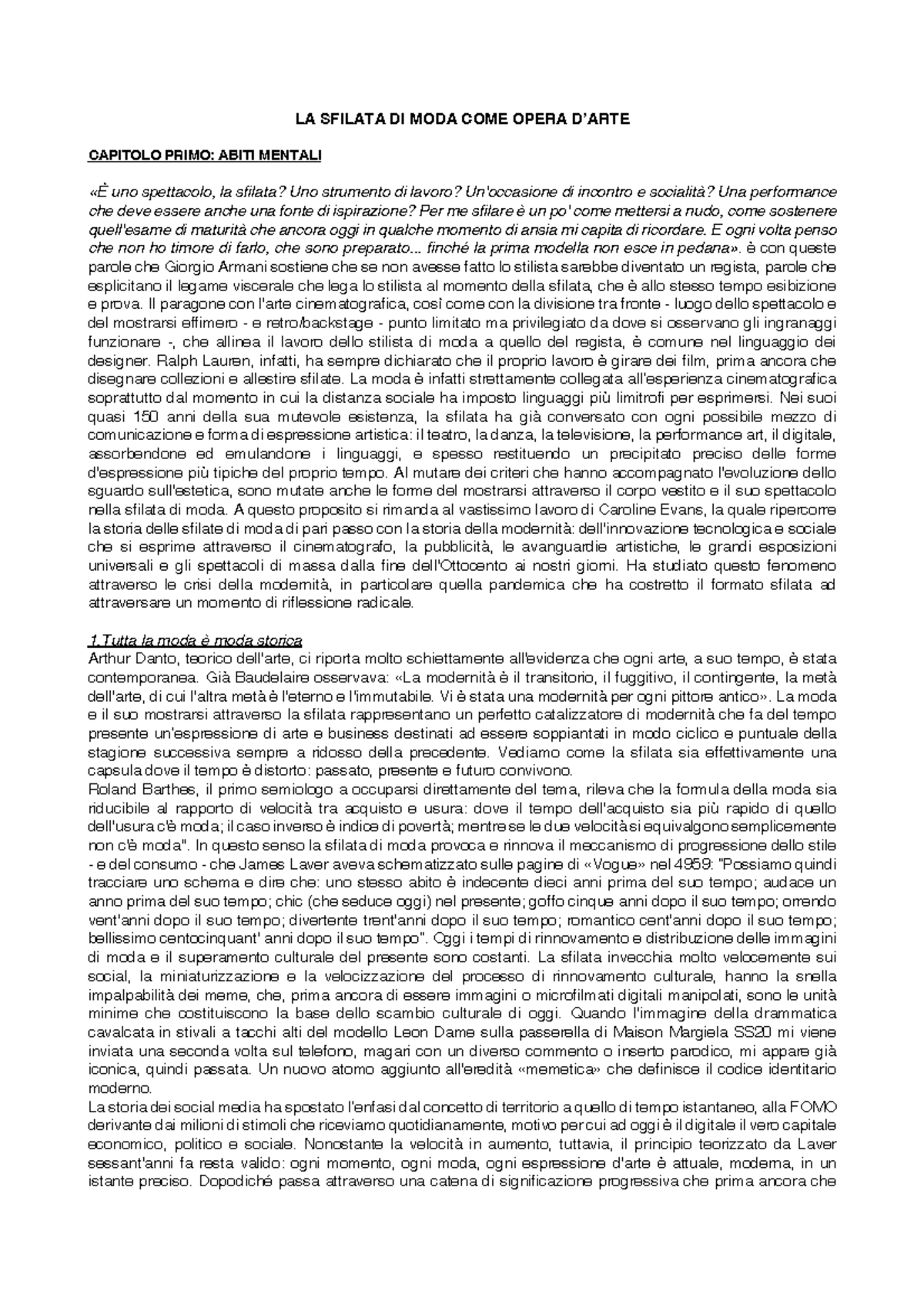 LA Sfilata DI MODA COME Opera D'ARTE - LA SFILATA DI MODA COME OPERA D ...