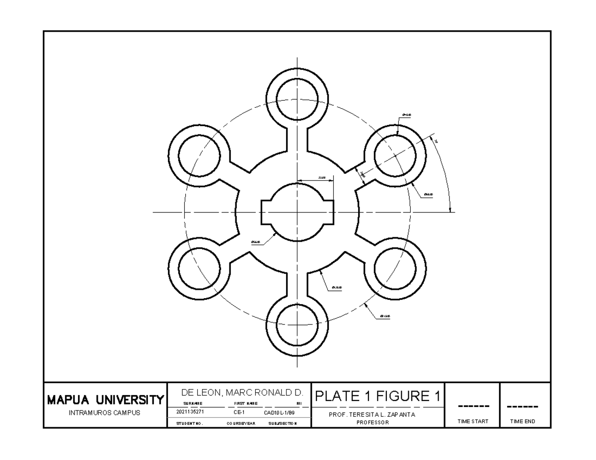Plate 1 figure 1 - Computer Aided Drafting - INTRAMUROS CAMPUS SURNAME ...