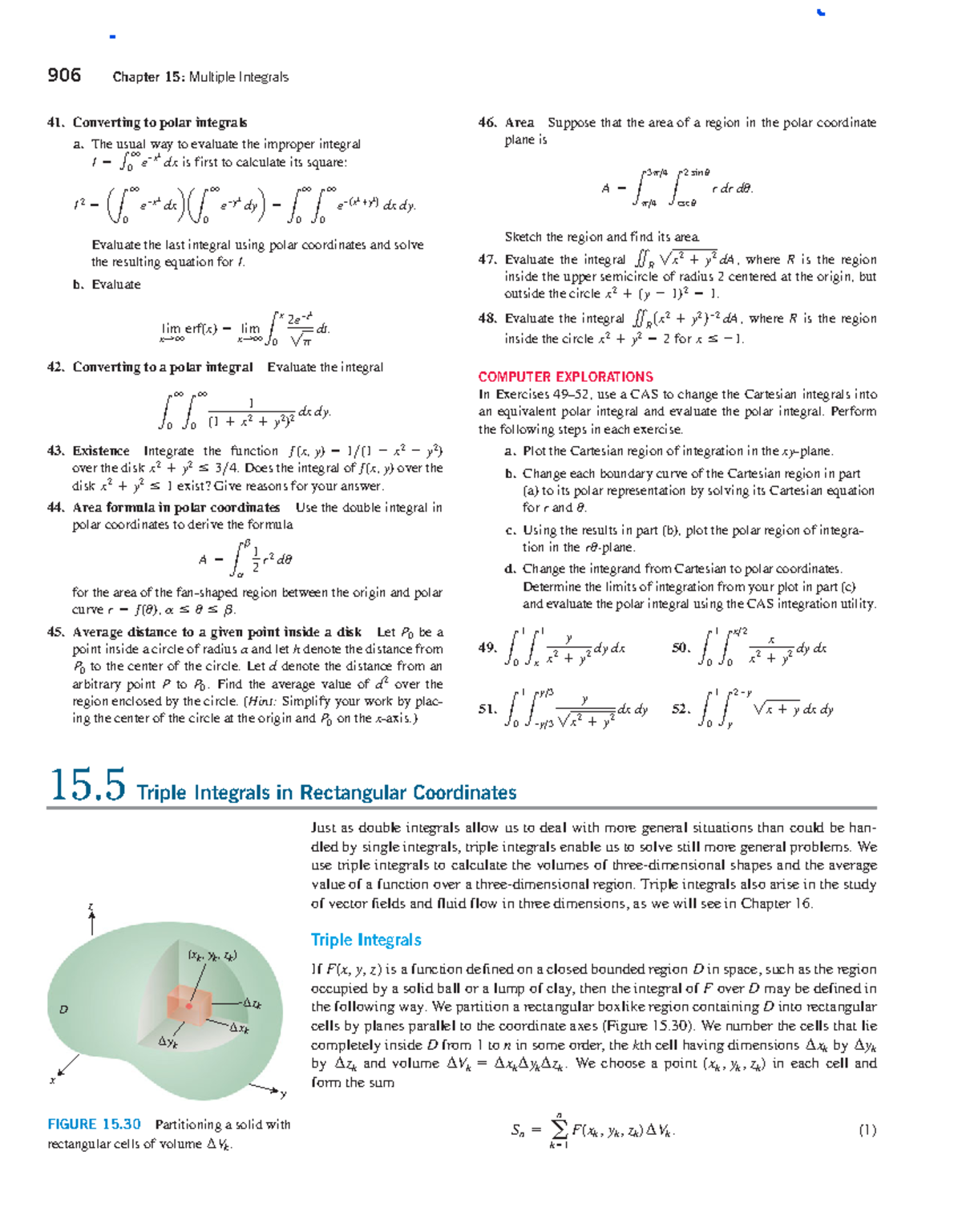 Math ch15-5 - Math work - 906 Chapter 15: Multiple Integrals 41 ...