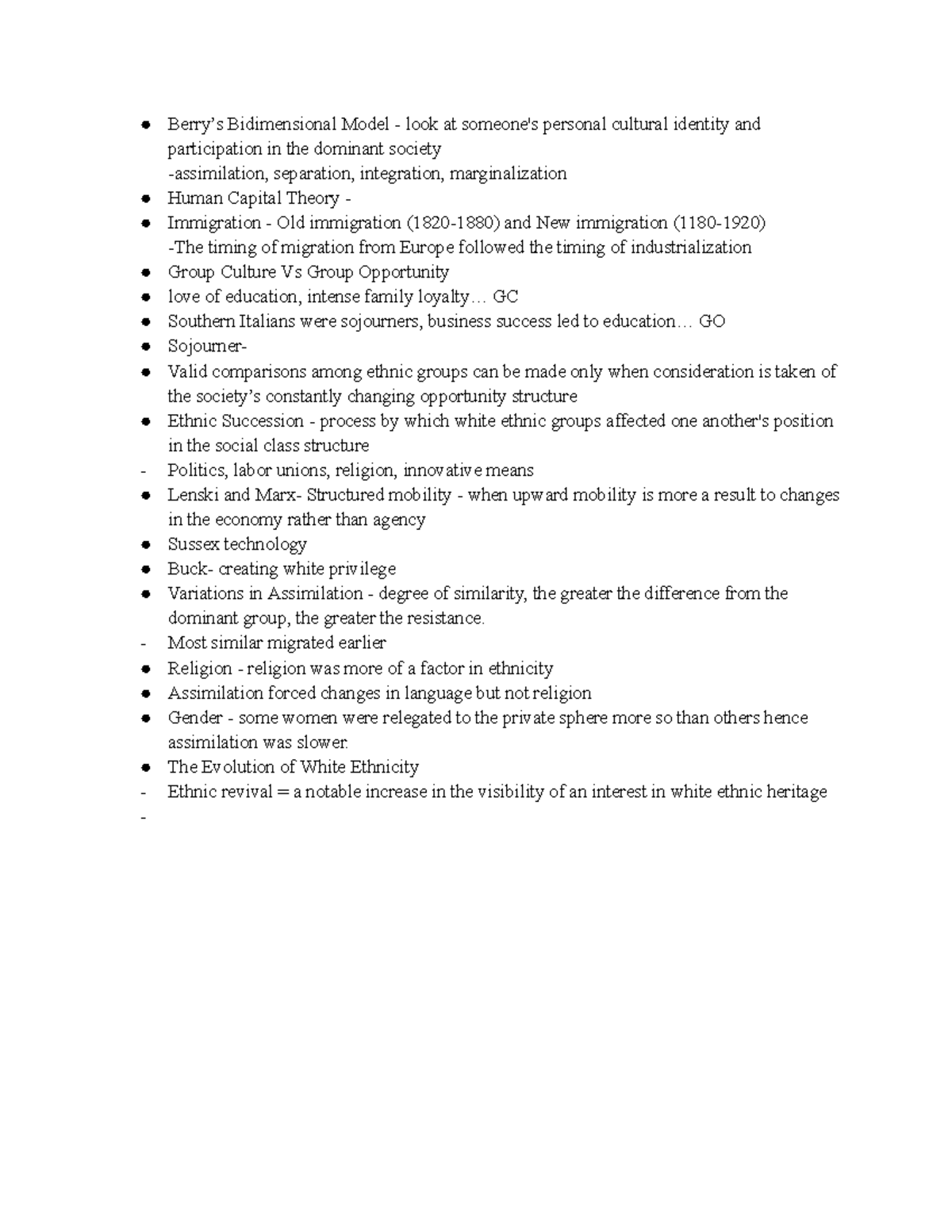 Minorities class 2 2 23 - Lecture Slideshow Notes, Prof. O'Hara - Berry ...