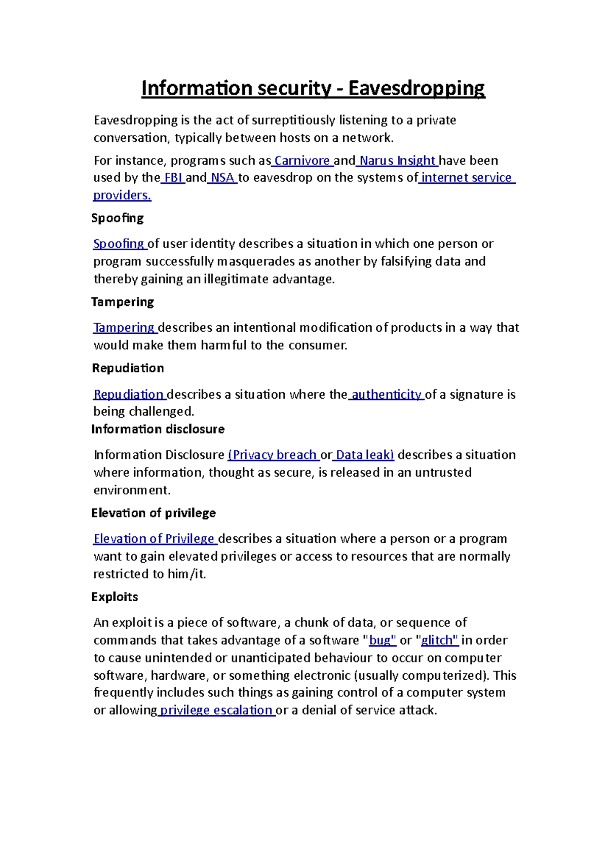 Information security - Eavesdropping - Information security ...