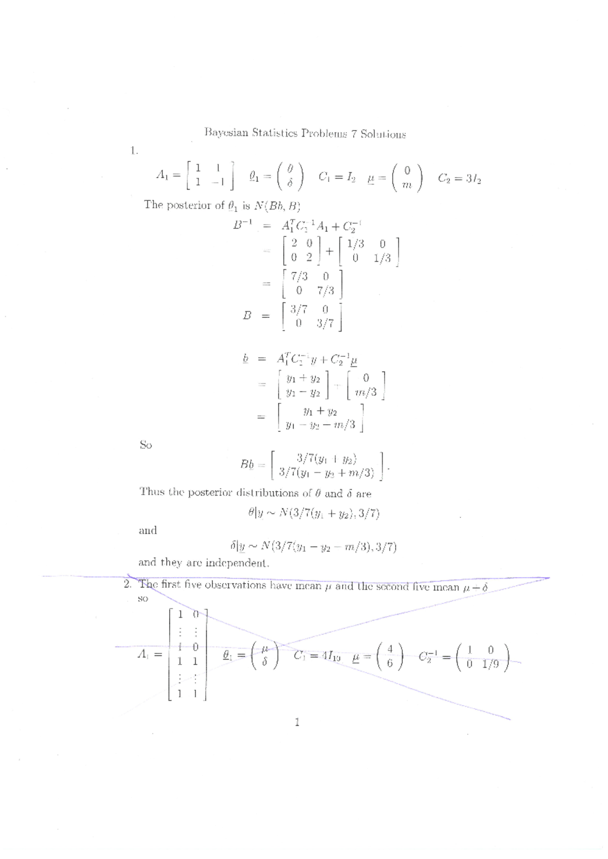 Problems 07 2016/2017 - Bayesian Statistics Problems 7 Solutions 1 1 9 ...