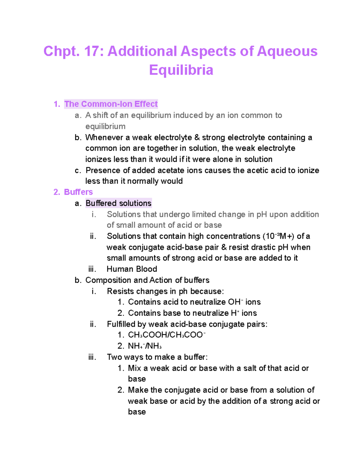 Chpt 17 notes-7 - chapter notes - Chpt. 17: Additional Aspects of ...