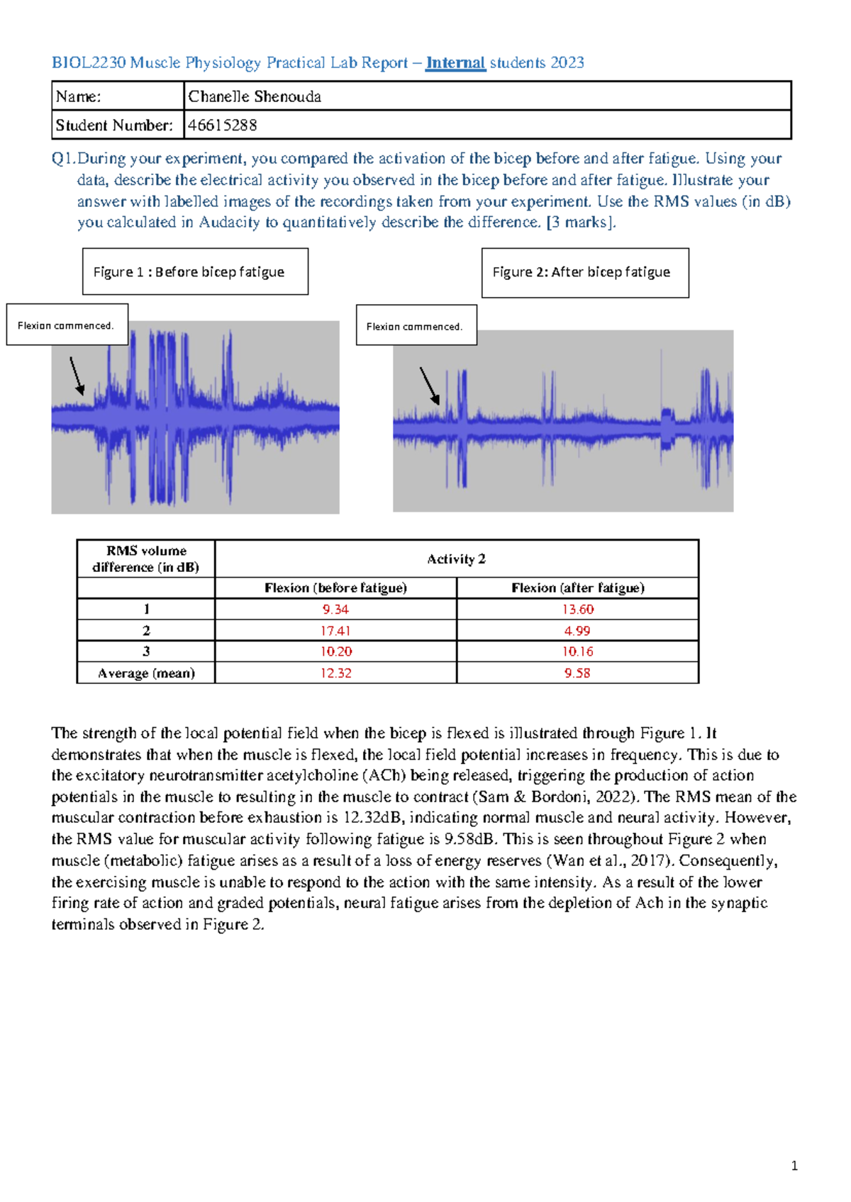 2023 Muscle Physiology Lab Report - Internal (weekday) students - BIOL2 ...