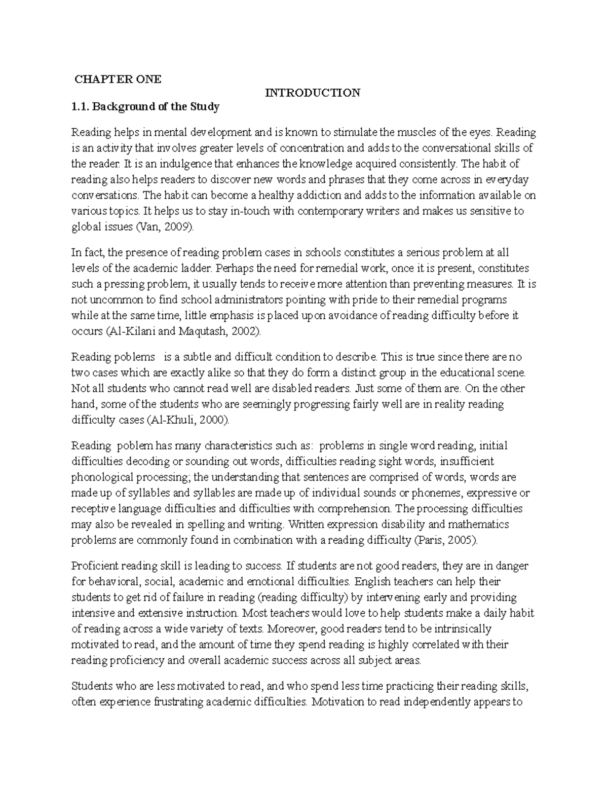 1 - Lecture notes 1 - CHAPTER ONE INTRODUCTION 1. Background of the ...