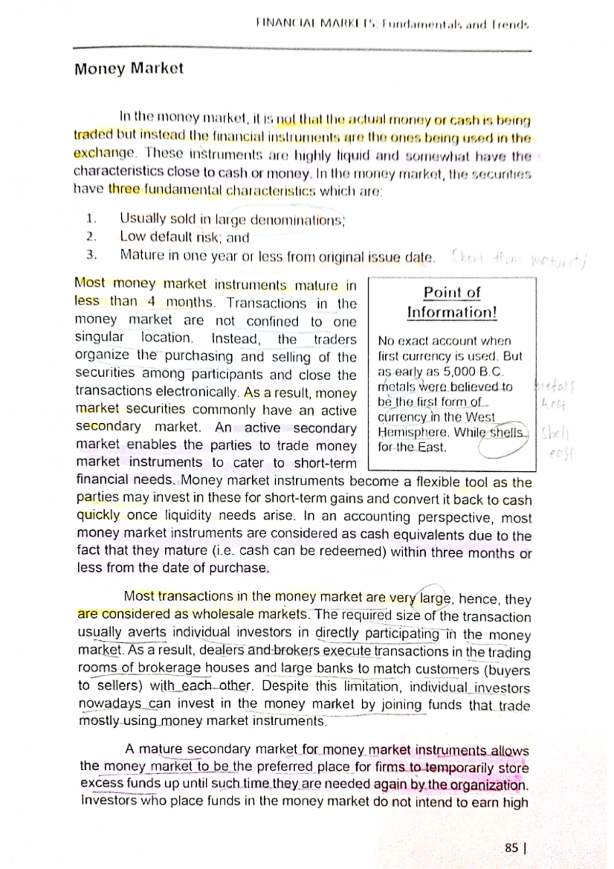 Money market - Reading Materials for finance - Finance - University of ...