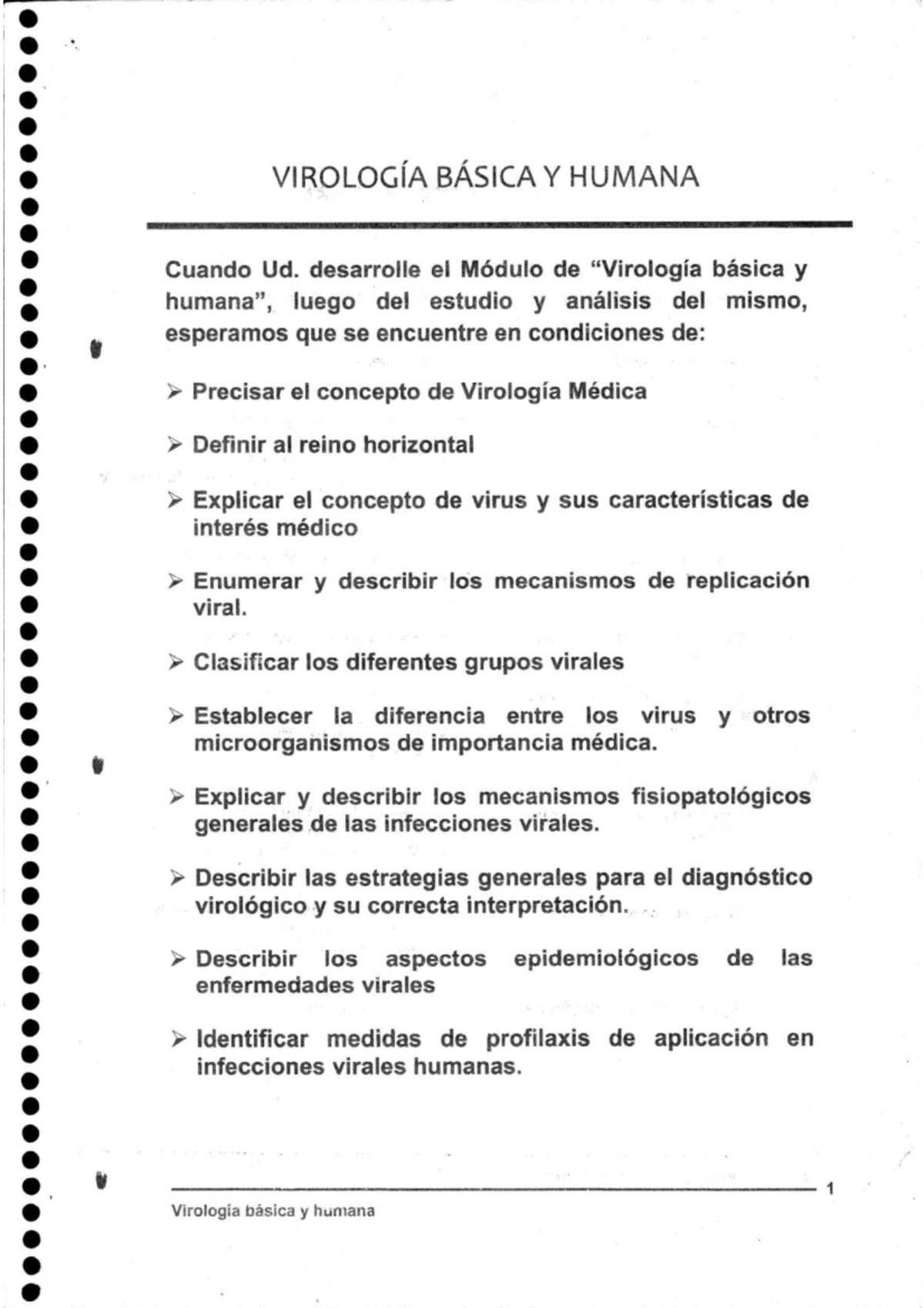 Virologia - VIROLOGÍA BÁSICA Y HUMANA Cuando Ud. desarrolle el Módulo ...
