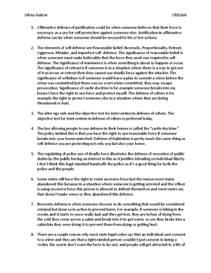 Chapter 7 review questions - Olivia Walizer CRJS Chapter 7 review ...