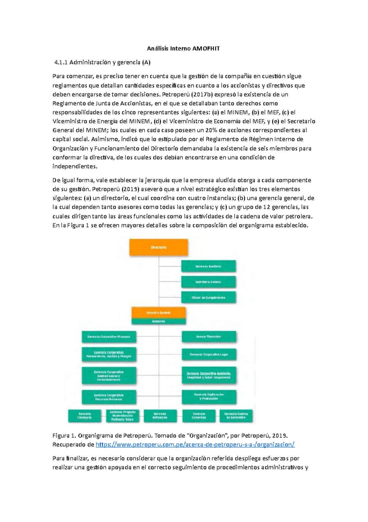 Análisis Interno Amofhit Petroperu - Análisis Interno AMOFHIT 4.1 ...