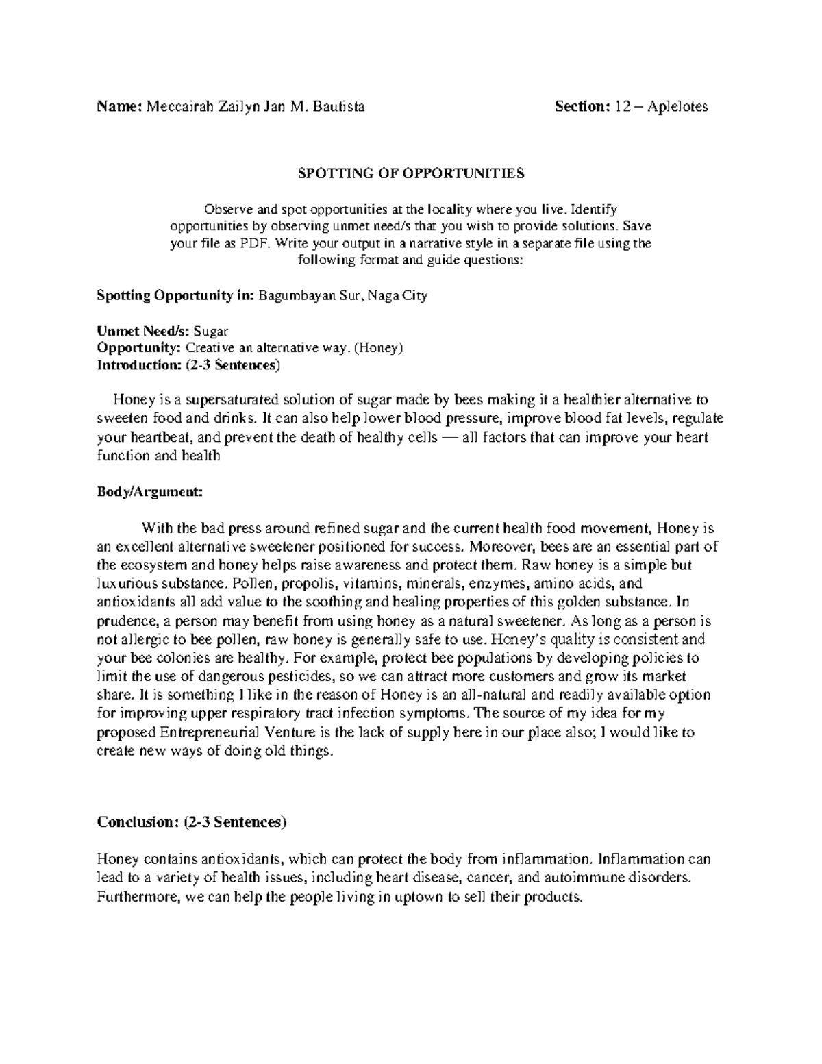 PT in Entrep - performance task - Name: Meccairah Zailyn Jan M ...