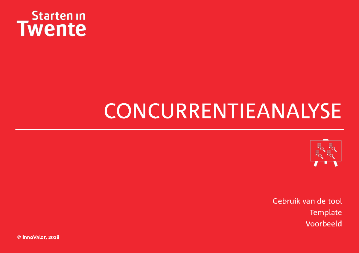 concurrentieanalyse hulpmiddel - CONCURRENTIEANALYSE Gebruik van de ...