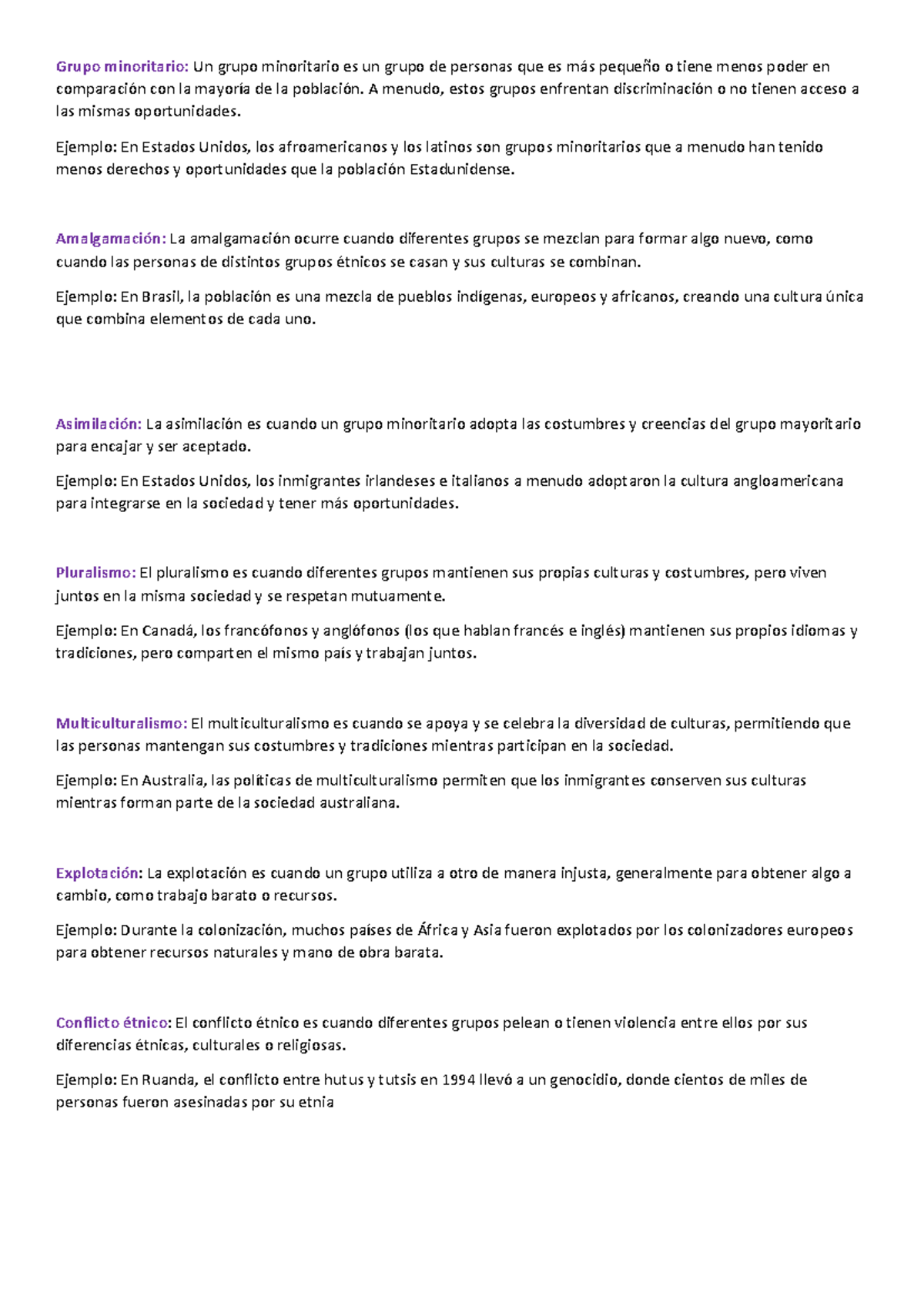 Conceptos etnias - sociedad - Grupo minoritario: Un grupo minoritario ...