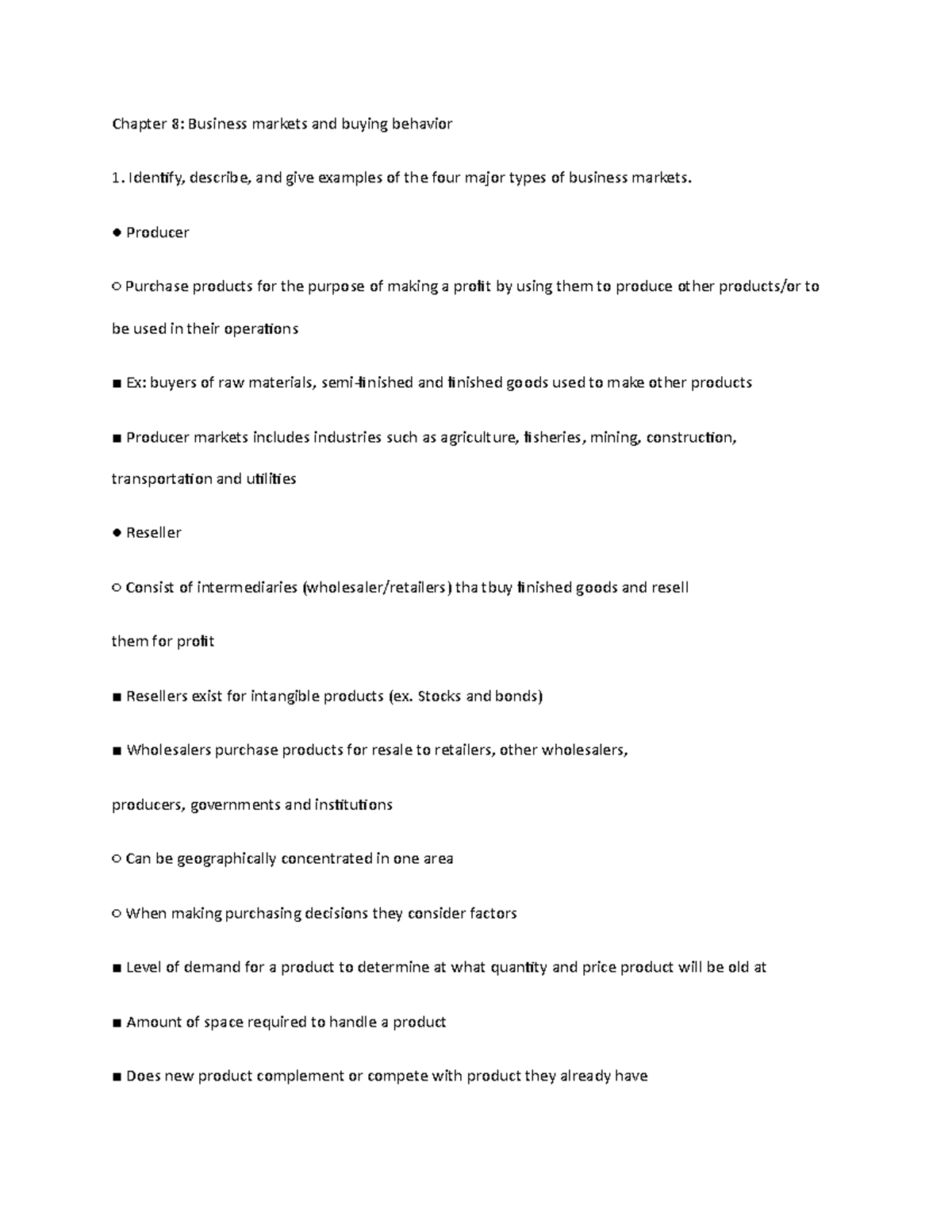 Chapter 8 - Business markets and buying behavior - Chapter 8: Business ...