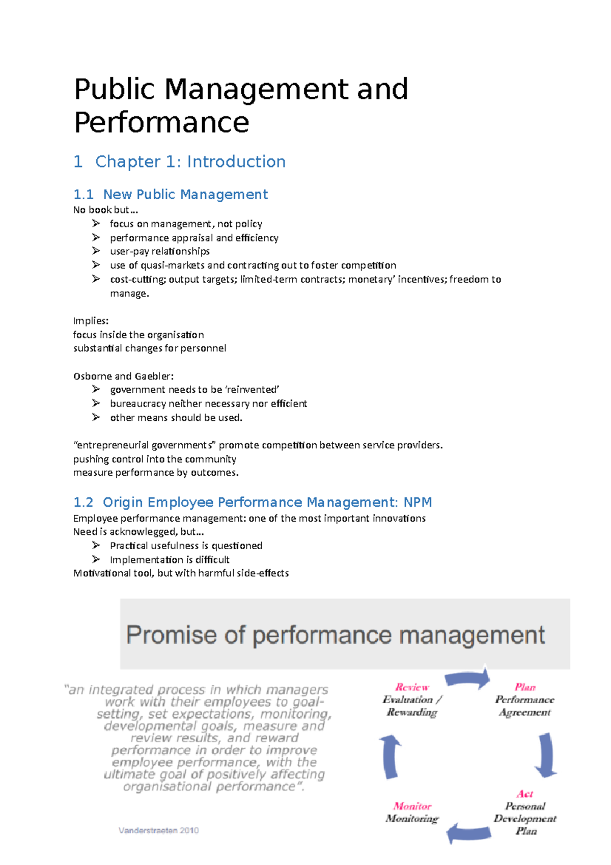 Schema Public Management - Public Management and Performance 1 Chapter ...