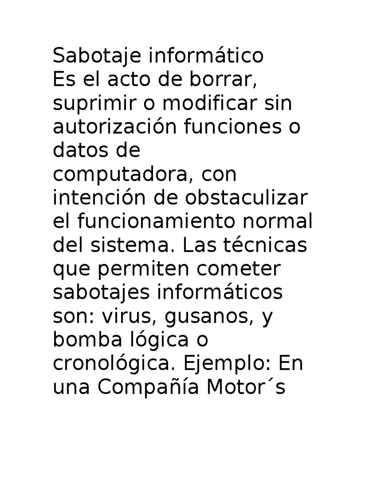 Sabotaje informático en derecho informatico en mexico - Sabotaje ...