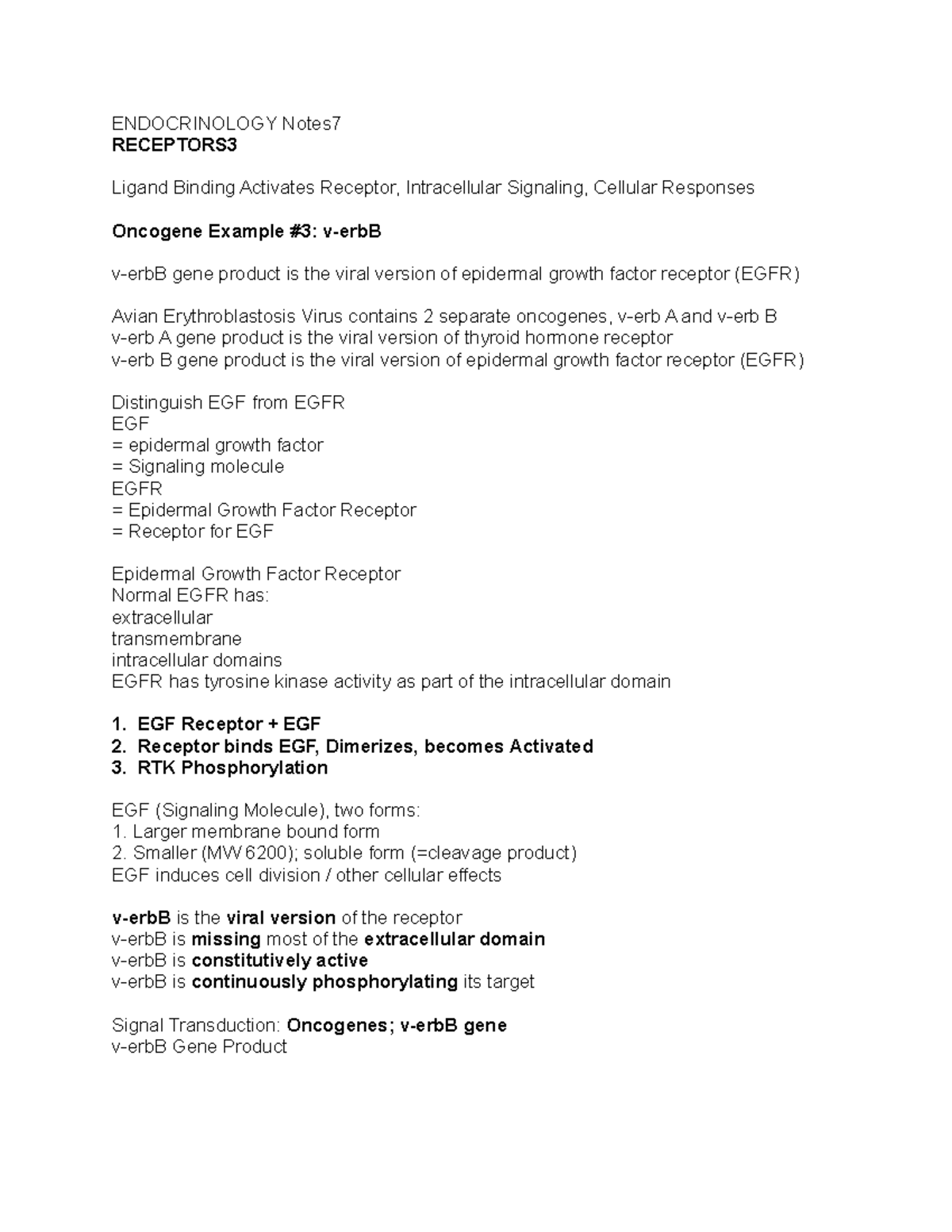 V-erb- lecture notes from textbook and lecture - ENDOCRINOLOGY Notes7 ...