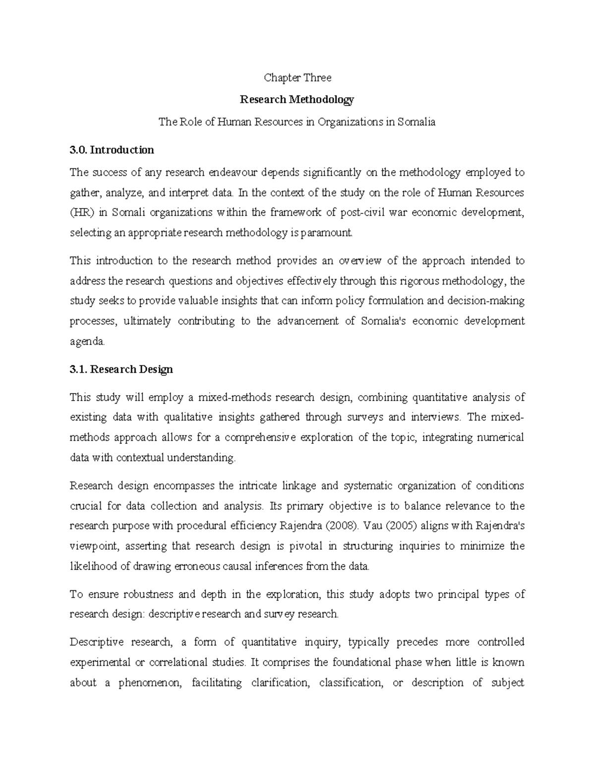 Chapter three - writing the methodology in research - Chapter Three ...