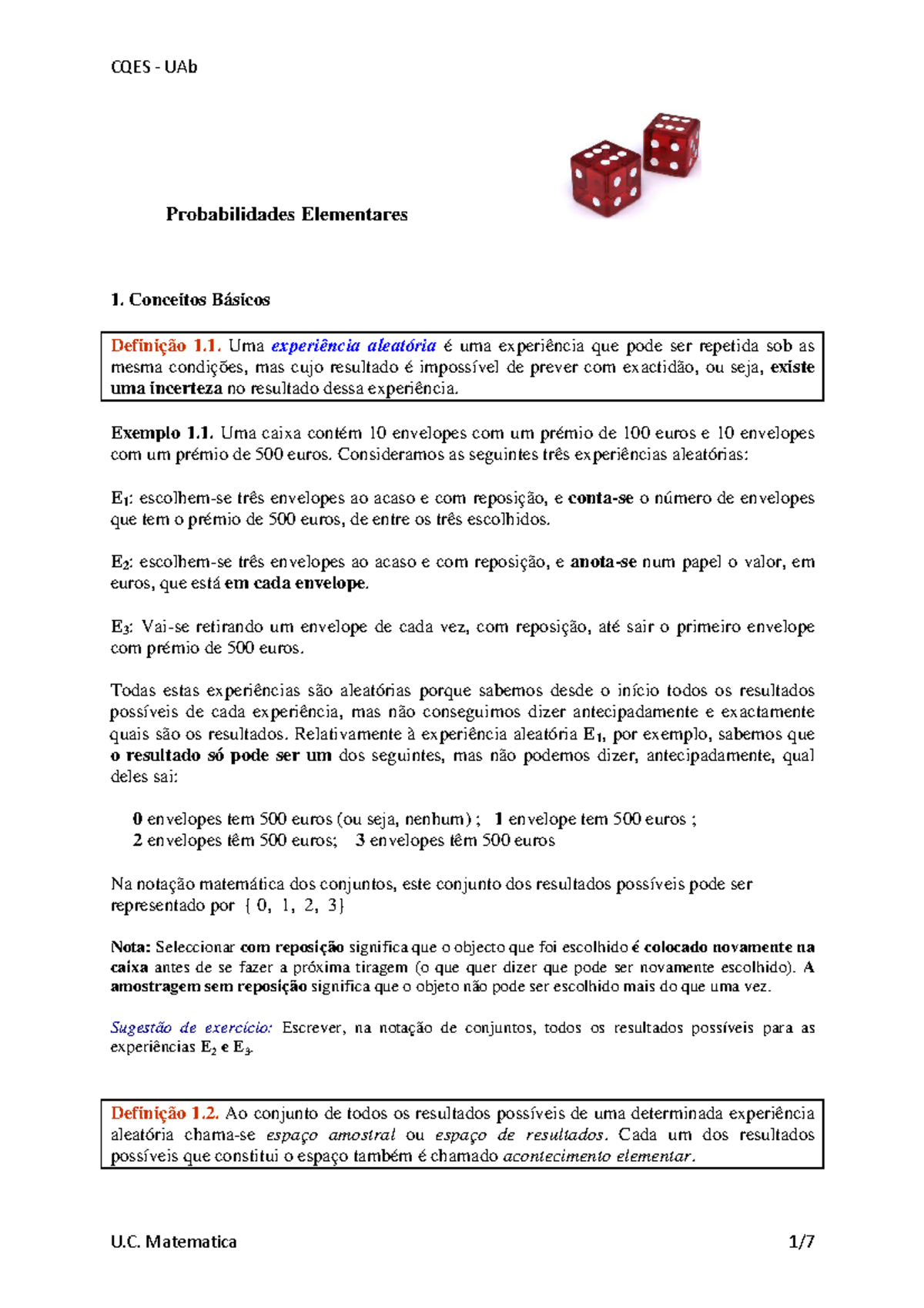 Probabilidades Resumos - Matemática Preparatória - Ano 2021/2022 ...