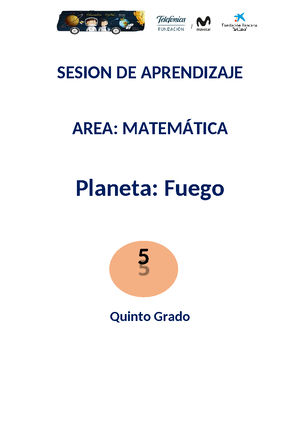 5° Sesión DE Aprendizaje Sesión 4-SEM - I. DATOS GENERALES: Ugel I. Fecha Duración Docente 3 h ...