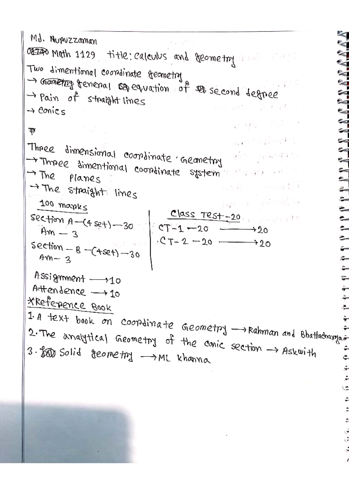 Math Class Notes সরলরেখা ও বৃত্ত - Vector, Matrix and Ordinary ...