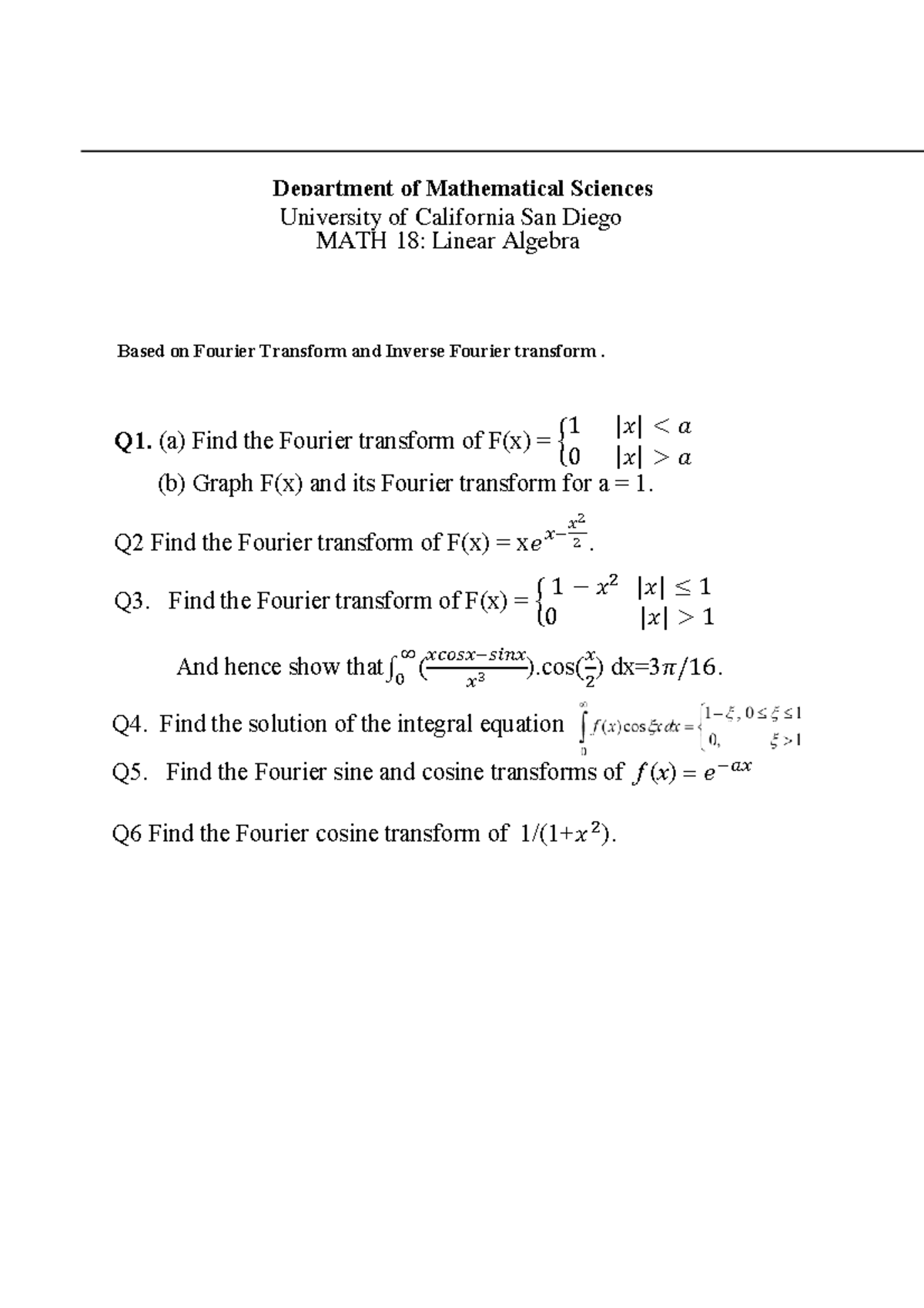 MATH 18 Assignment 3 - Department of Mathematical Sciences Indian ...