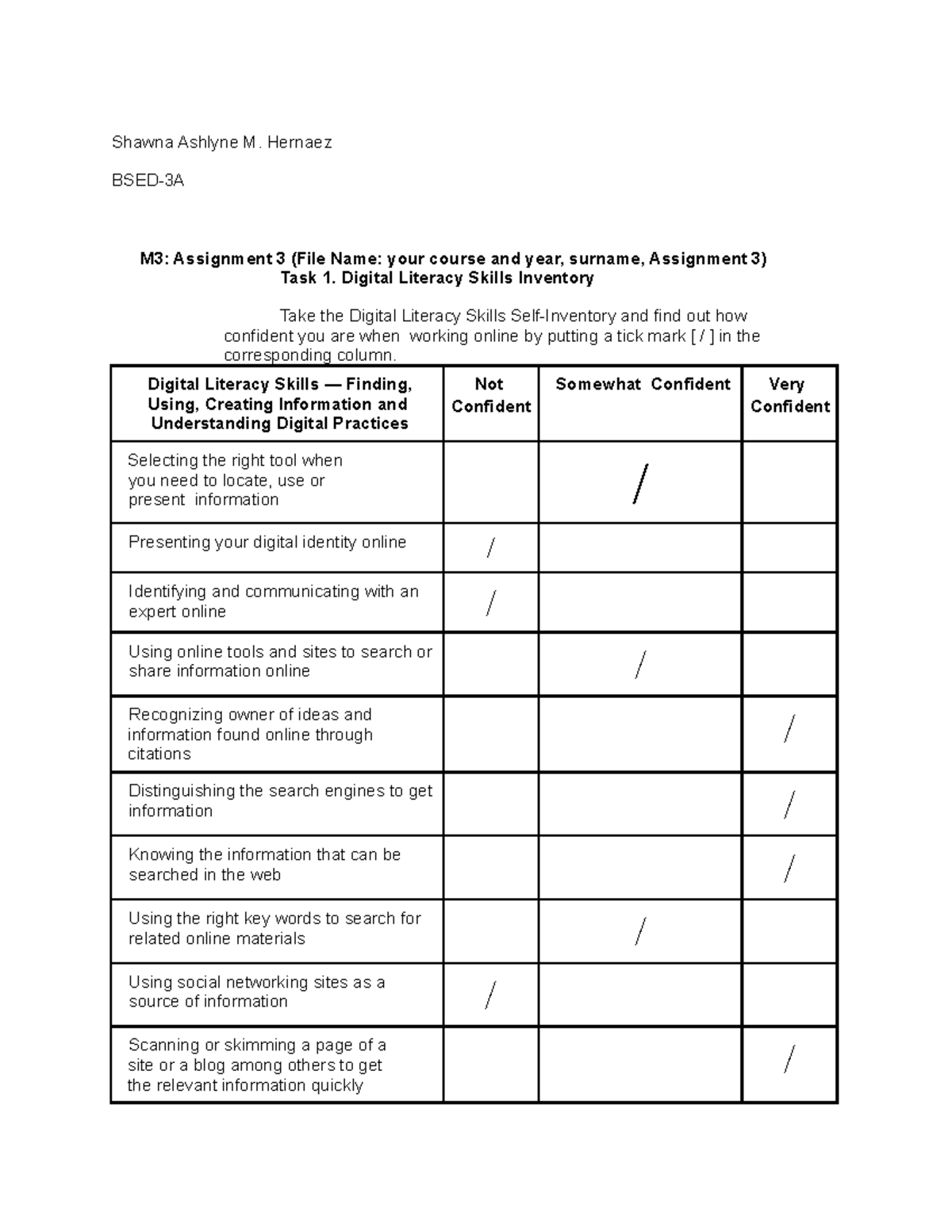BSED-3A Hernaez Assignment 3 - Shawna Ashlyne M. Hernaez BSED-3A M3 ...