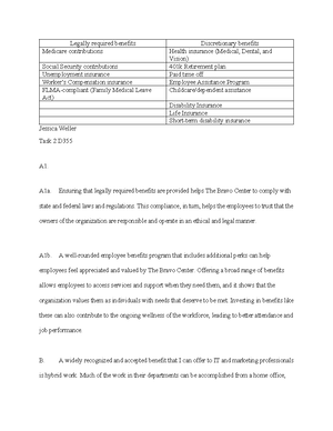 D355 Task 1 Course Guide 1023Final - D355 Total Rewards Task 1 Course ...