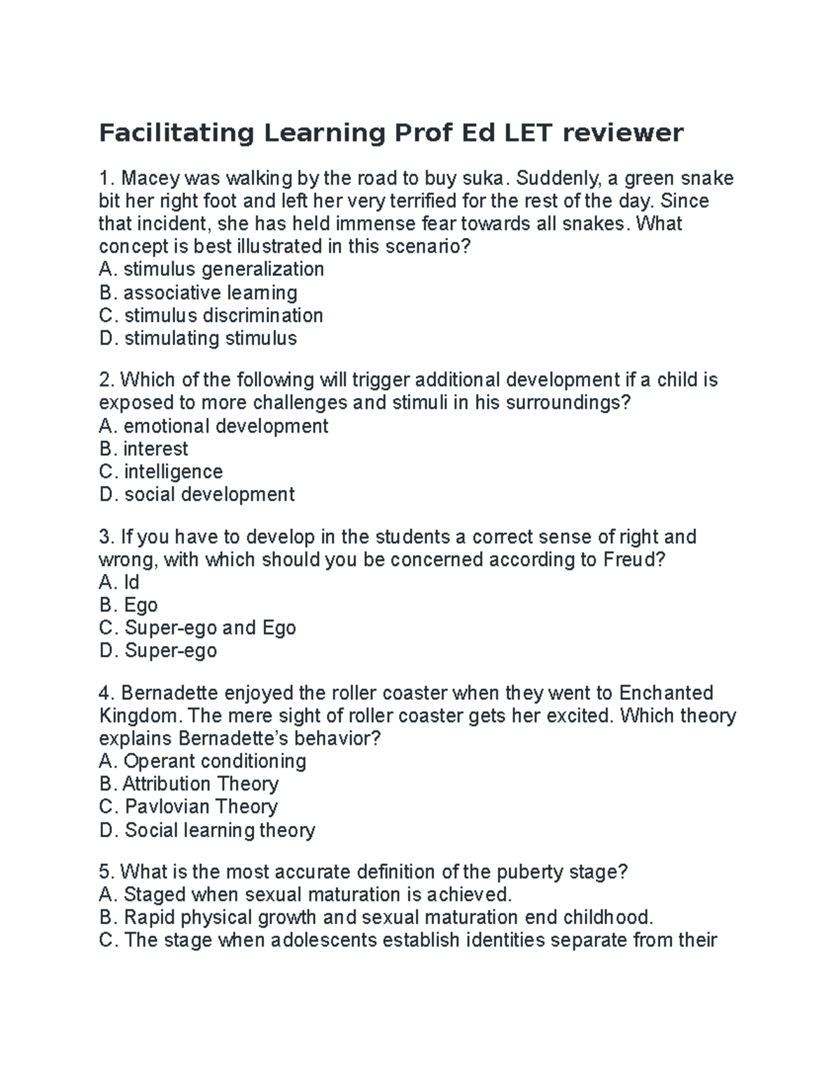 Prof Ed LET reviewer - Get a sense of the LET/LEPT testing questions ...