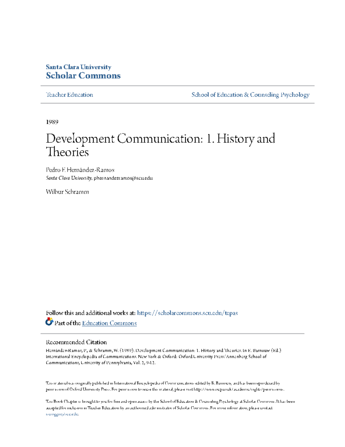 Development-Communication -1 - Santa Clara University Scholar Commons ...