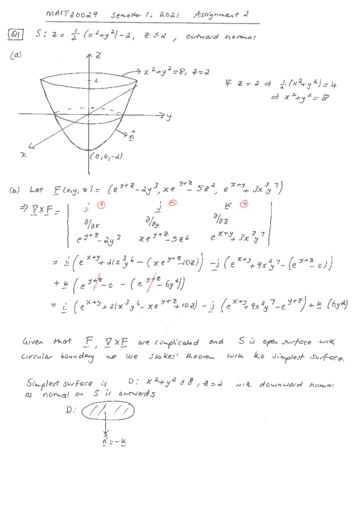 Engineering Mathematics Assignment 2 solutions 2021 Semester 1 ...